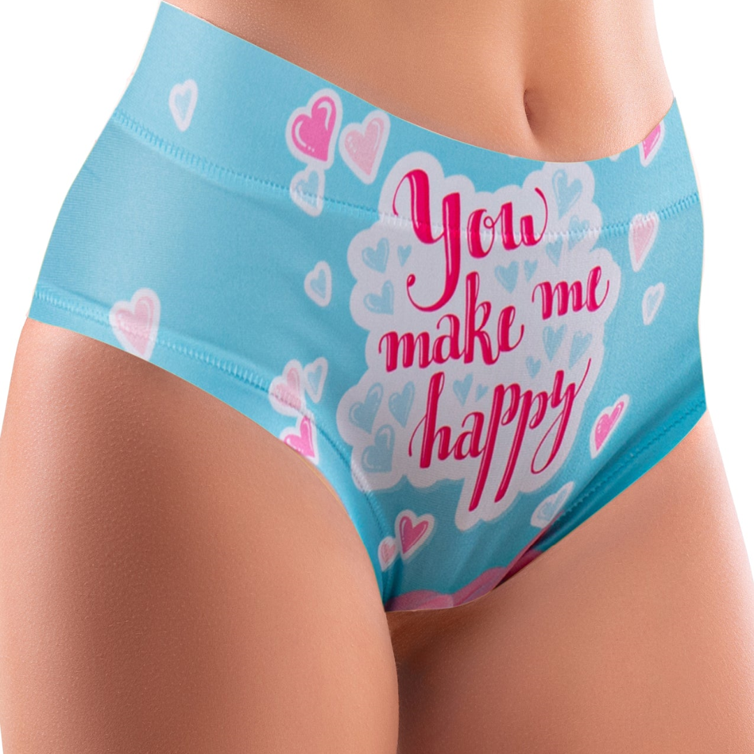 Memème Women’s Ultra-Comfortable LOVE - Happy - Panties | Breathable Cotton Crotch, Stretchy Fit ...
